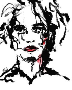Portrait of Robert Smith (The Cure) - Susana Cebollero